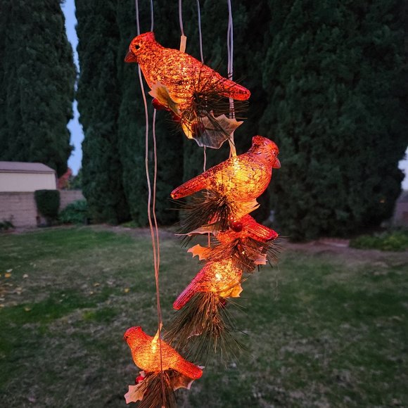 Accents | 6 Cardinal Bird Solar Led Hanging Gardenpatio Decor Yard Art ...